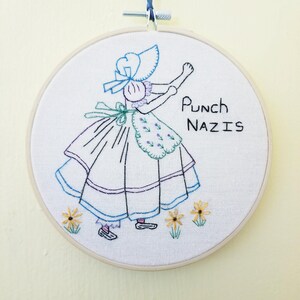 Sunbonnet Sue, Days of Rage Collection - "punch Nazis" Design, Digital ...