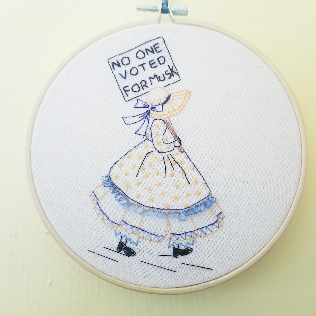 Anti-fascist, Anti-dictator, Anti-coup, Protest Embroidery, Part of the ...