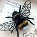 Bumblebee Brooch Embroidered Bee Insect Pin Nature Brooch | Etsy UK