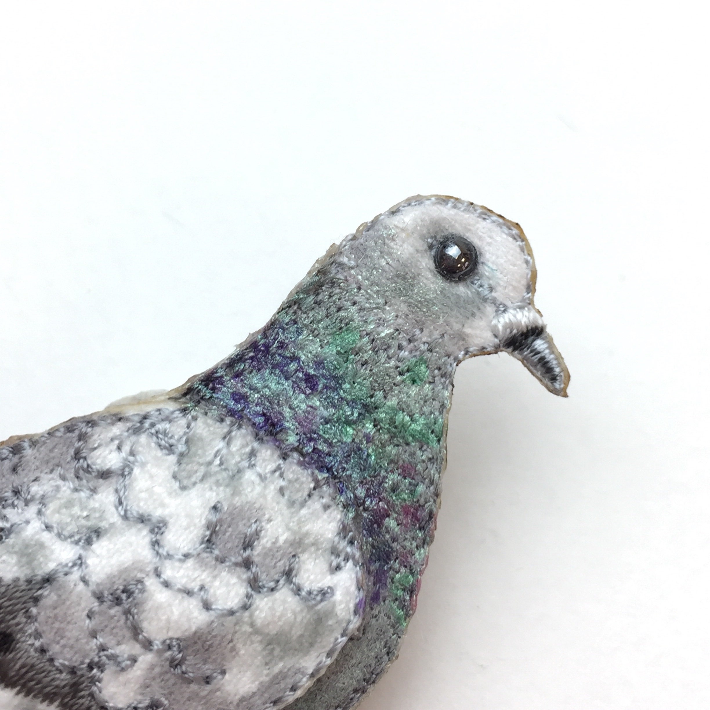 Pigeon brooch bird pin | Etsy