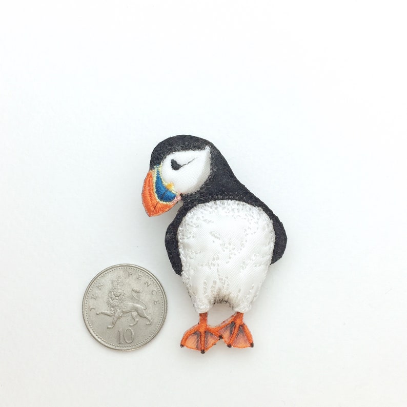 Puffin brooch bird pin gift for bird lover | Etsy