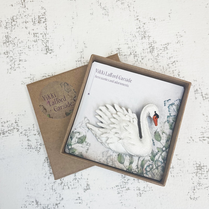 Swan Broaches - Etsy