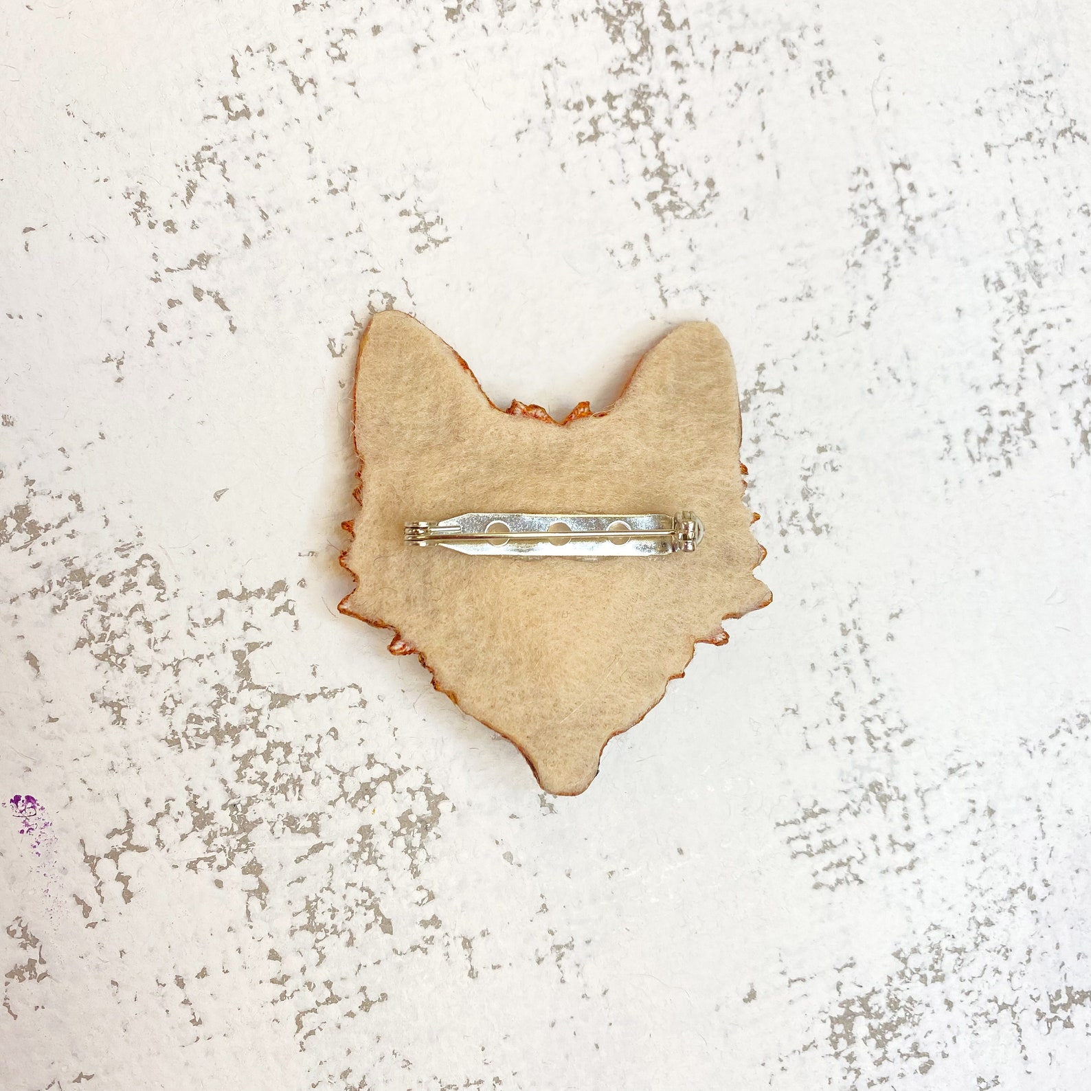 Fox Brooch, Embroidered and Hand Painted Textile Fox Adornment - Etsy UK