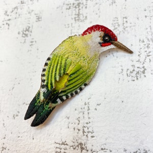 Woodpecker Brooch, Bird Pin, Gift for Bird Lover - Etsy UK