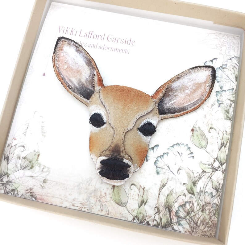 Fawn Brooch Young Deer Brooch - Etsy