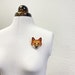Fox Brooch, Embroidered and Hand Painted Textile Fox Adornment - Etsy UK