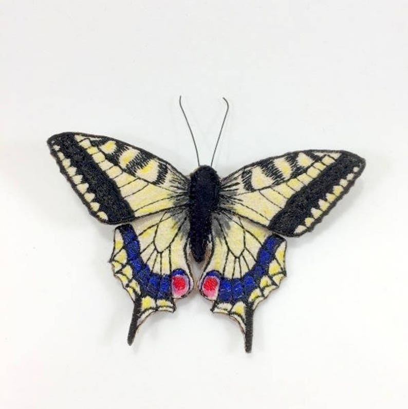 Handmade Swallowtail Butterfly Brooch Embroidered and Hand - Etsy UK
