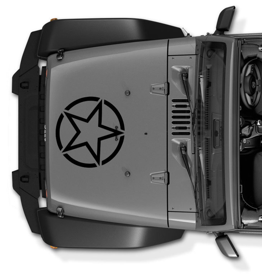 20" US ARMY STAR Military Decal for Jeep Wrangler Jk Tj Yj and 2 X 4.5 ...