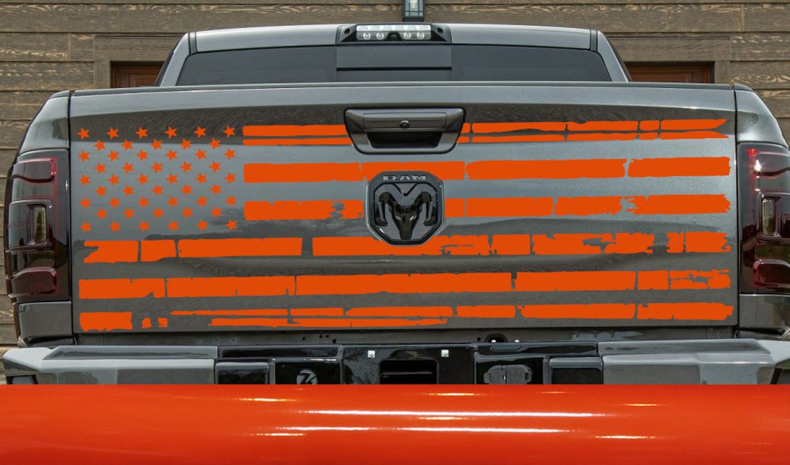 Tailgate Distressed American Flag Decal for Pickup Trucks Usa - Etsy