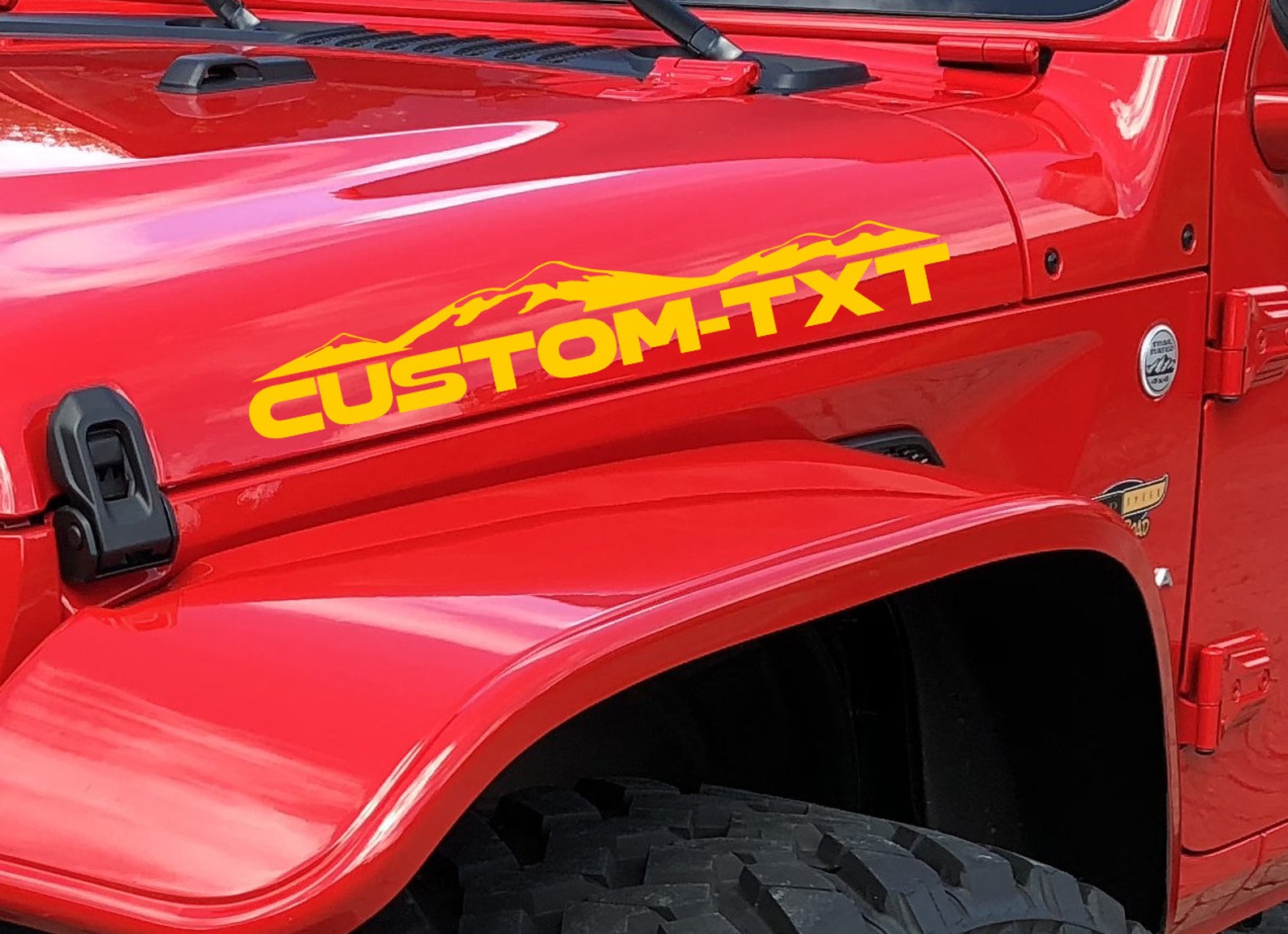 Set of 2 Custom Your Own Text Hood Decals Fits Jeep Wrangler - Etsy