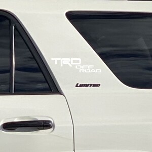 TRD off Road Vinyl Decal Sticker 4runner Toyota Tacoma Tundra Truck ...
