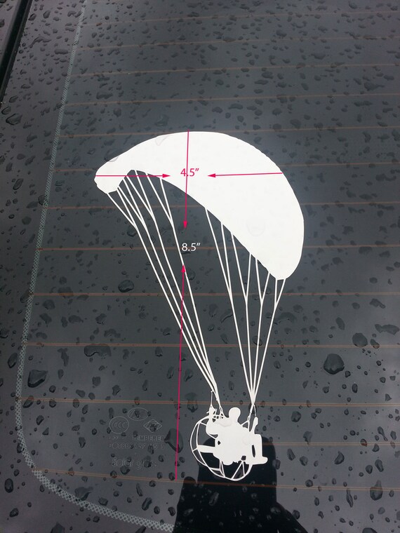 Paramotor Ppg Powered Paraglider Vinyl Decal Sticker 2 Pack | Etsy