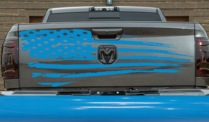 Tailgate Distressed American Flag Decal for Pickup Trucks Usa - Etsy