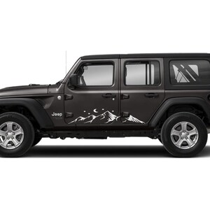 Mountains Range Decal for Jeep WRANGLER Stickers Rubicon Renegade Tj Jk ...