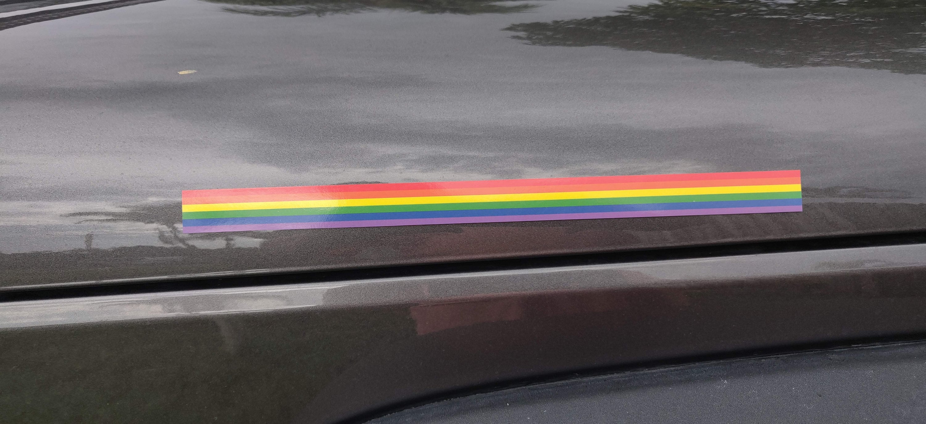 LGBTQ Gay Pride Rainbow Flag Car Vinyl Decal or Magnet Outdoor | Etsy