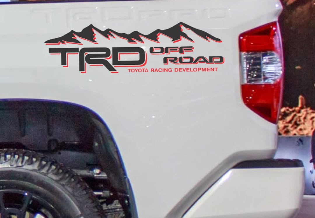 TRD off Road Vinyl Decal Sticker Toyota Tacoma Tundra Truck Bedside Set ...