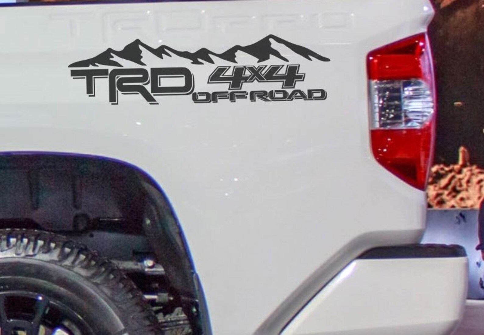 TRD 4x4 off Road Vinyl Decal Sticker Toyota Tacoma Tundra Truck Bedside ...