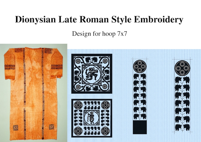 Dionysian Late Roman Style Machine Embroidery - Etsy