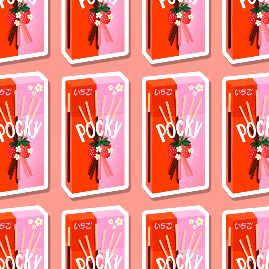 Pocky Vinyl Sticker / Chocolate Pocky / Strawberry Pocky II Die Cut - Etsy