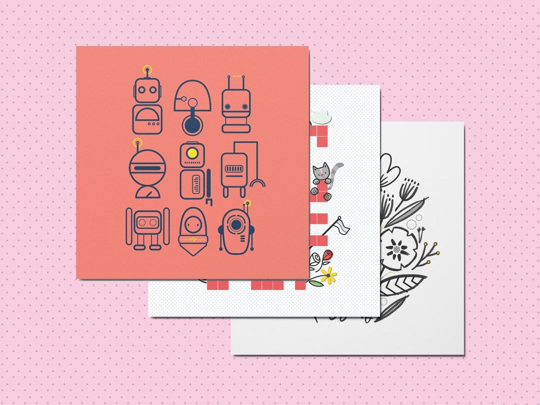 Postcard 3-pack II Blank Card II Square Card - Etsy