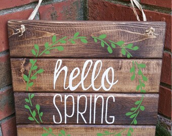 Spring door hanger | Etsy