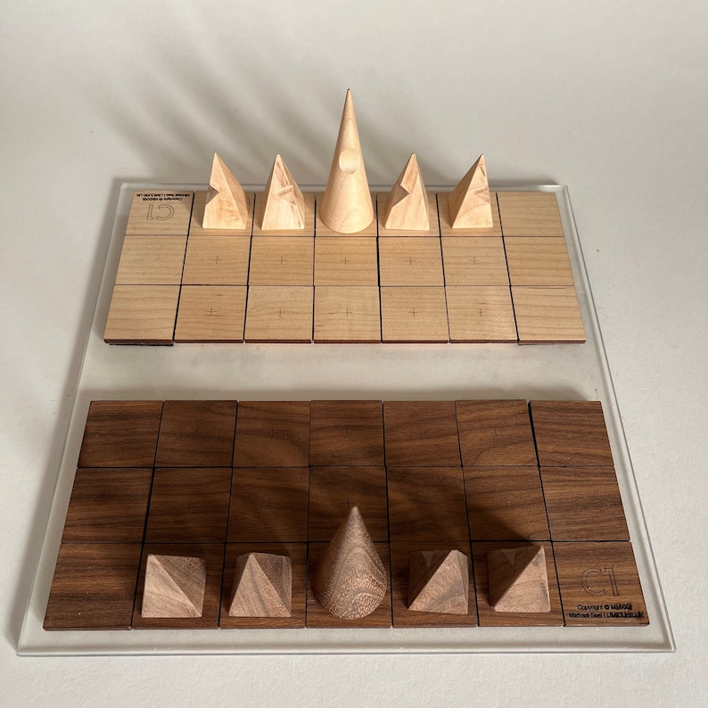 C1 Abstract Strategy Board Game – Wooden Indie Game, or Black/white ...