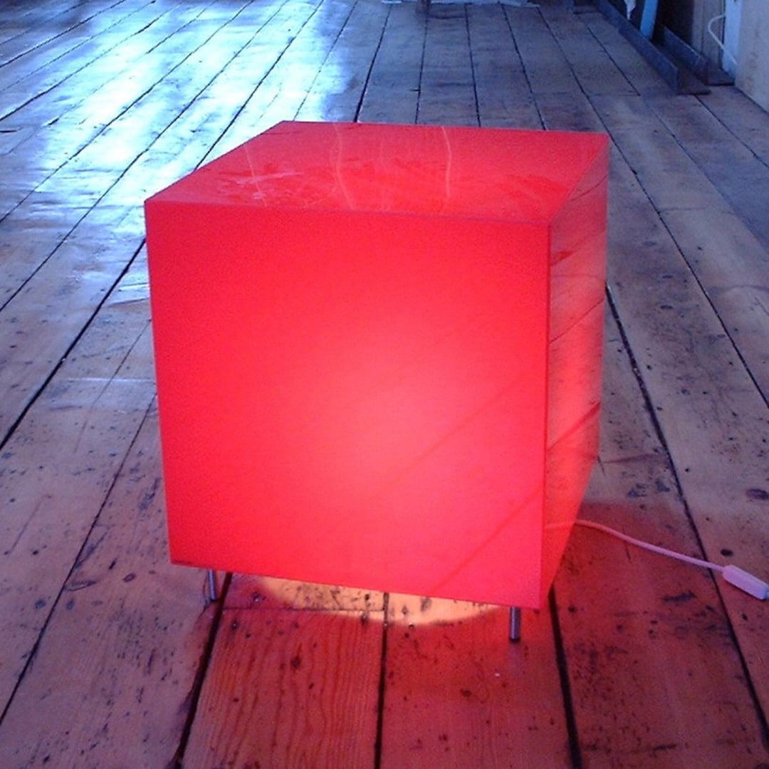 Lumicube T3 - Illuminated Perspex Bed-side Table | Cube Lamp ...