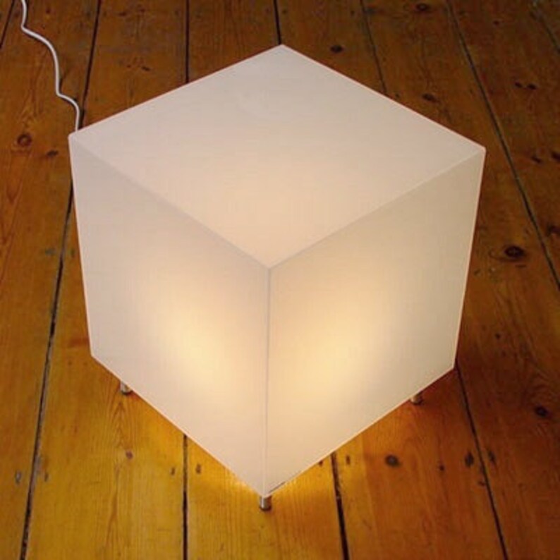 Lumicube T3 - Illuminated Perspex Bed-side Table | Cube Lamp ...