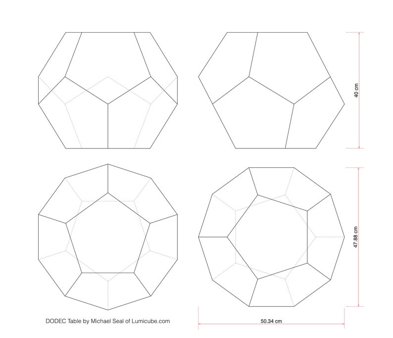 DODEC Side Table | Unusual Geometric Table | Dodecahedron - Etsy