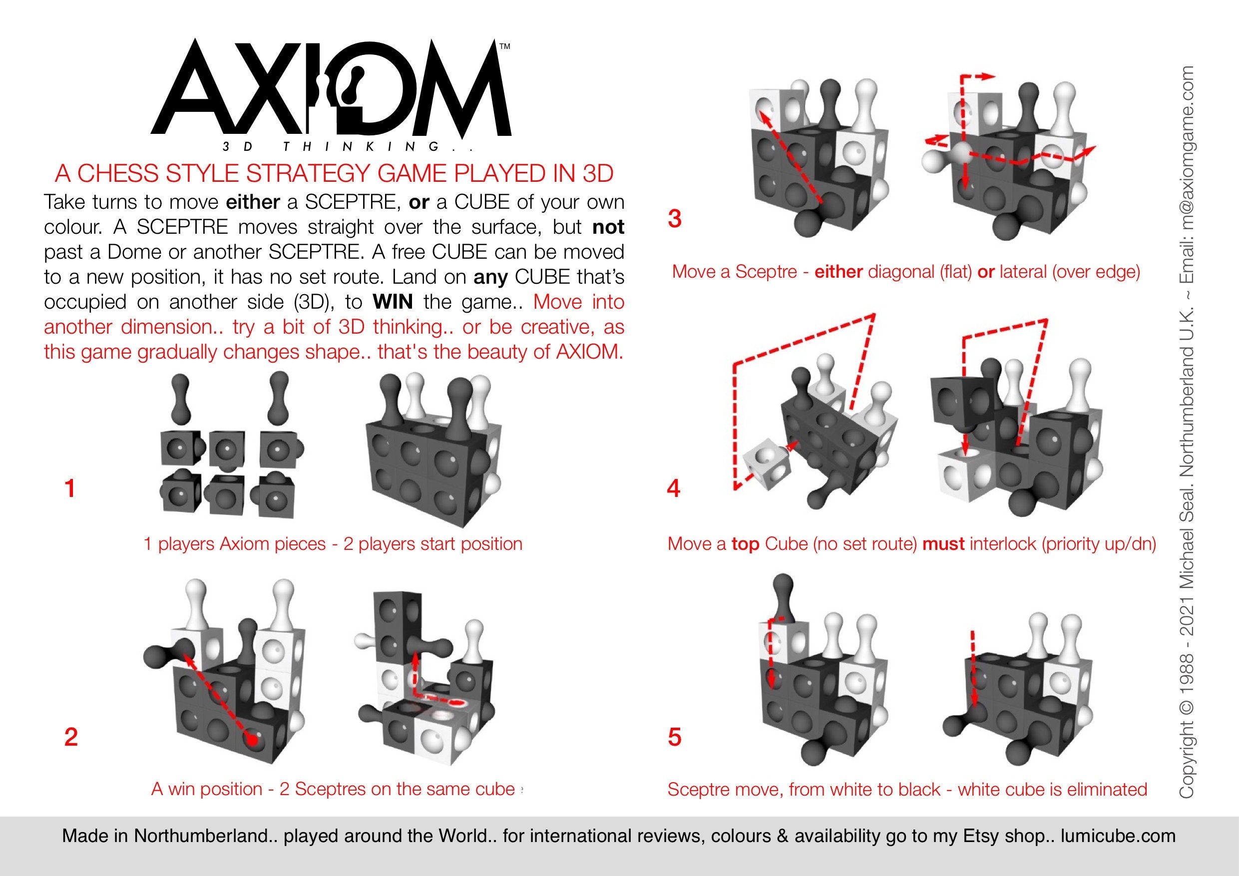 Axiom, 3D Strategy Game Chess Alternative Boardgame Unusual Abstract ...