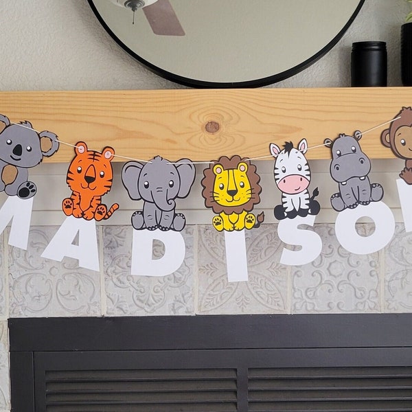 Happy Birthday Jungle Banner - Etsy