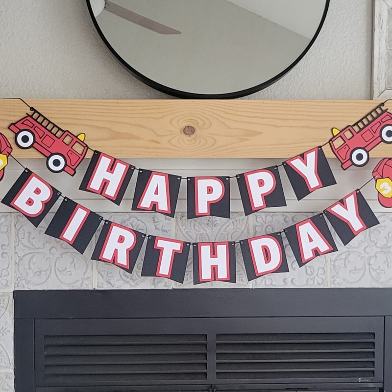 Fire Truck Birthday - Etsy