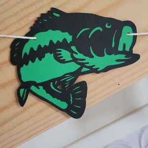 Bass Fishing Banner, Fishing Party, Bass Birthday Banner, Bass Fishing ...