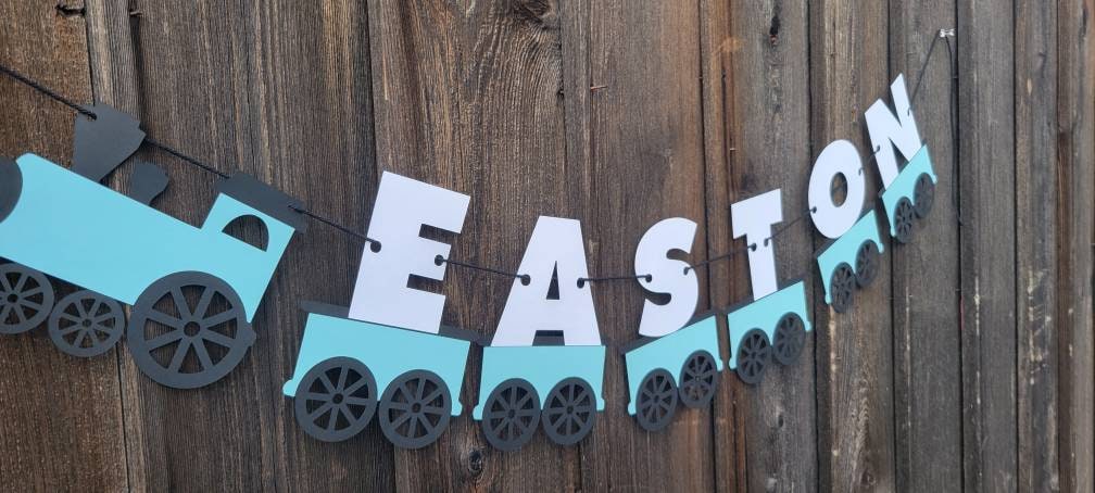 Train Name Banner Train Birthday Banner Train Garland Train | Etsy