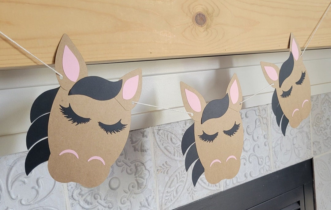 Horse Stallion Birthday Party Banner Decoration Garland, Pony Party ...