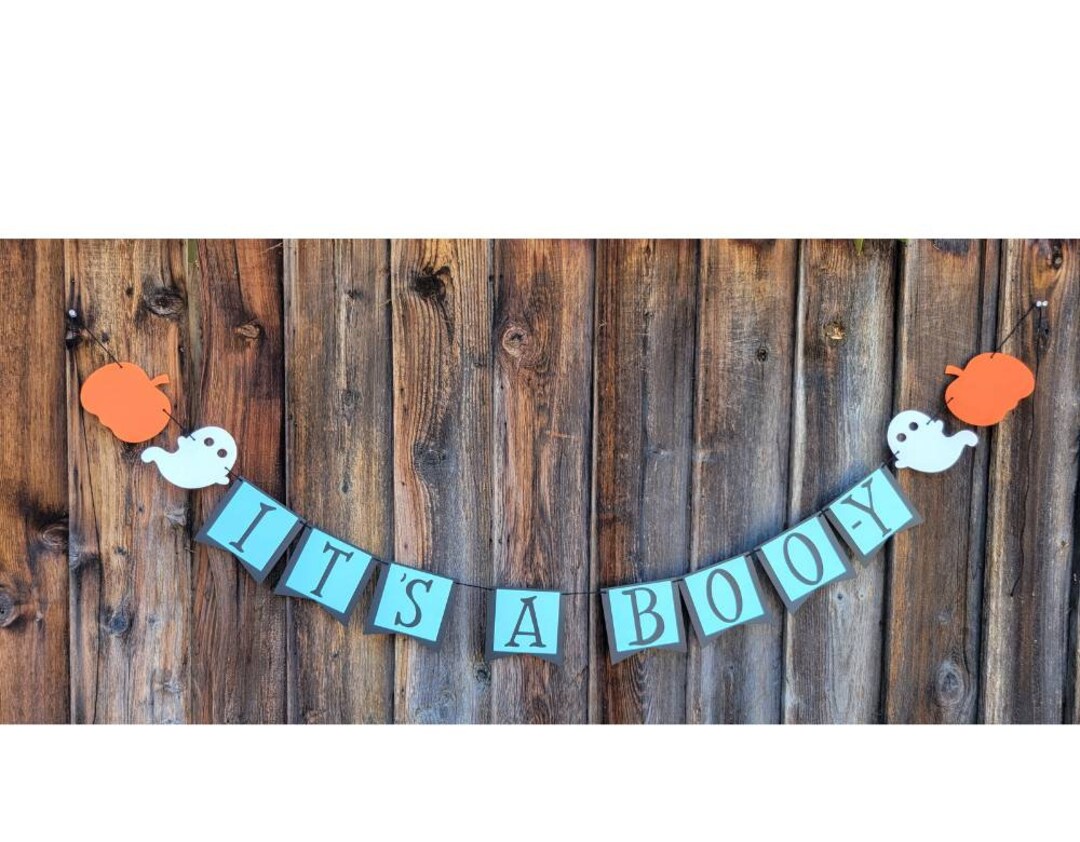 Halloween Baby Shower Banner, Halloween It's a Booy Banner, Halloween ...