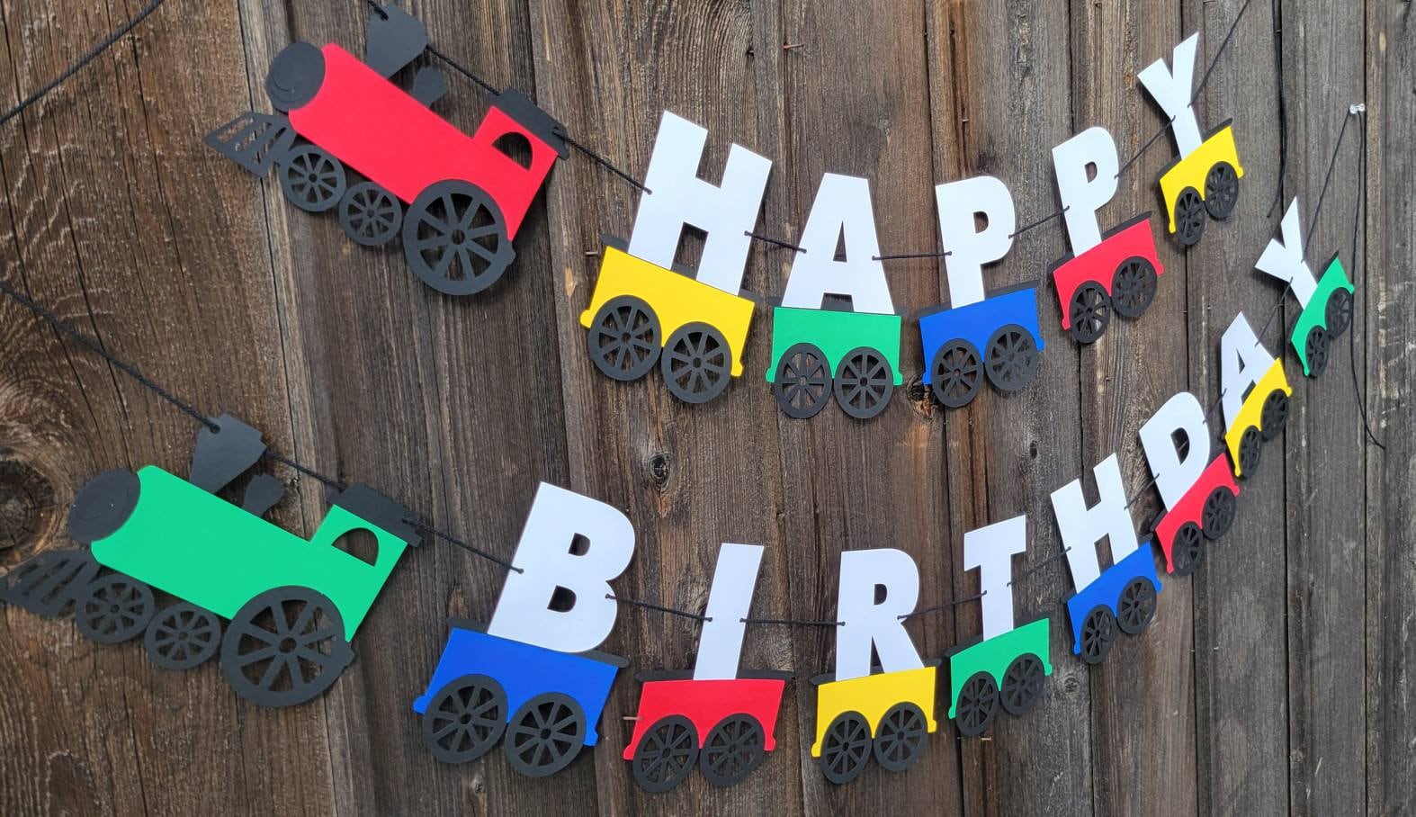 Train Birthday Banner Train Garland Train Birthday Party - Etsy