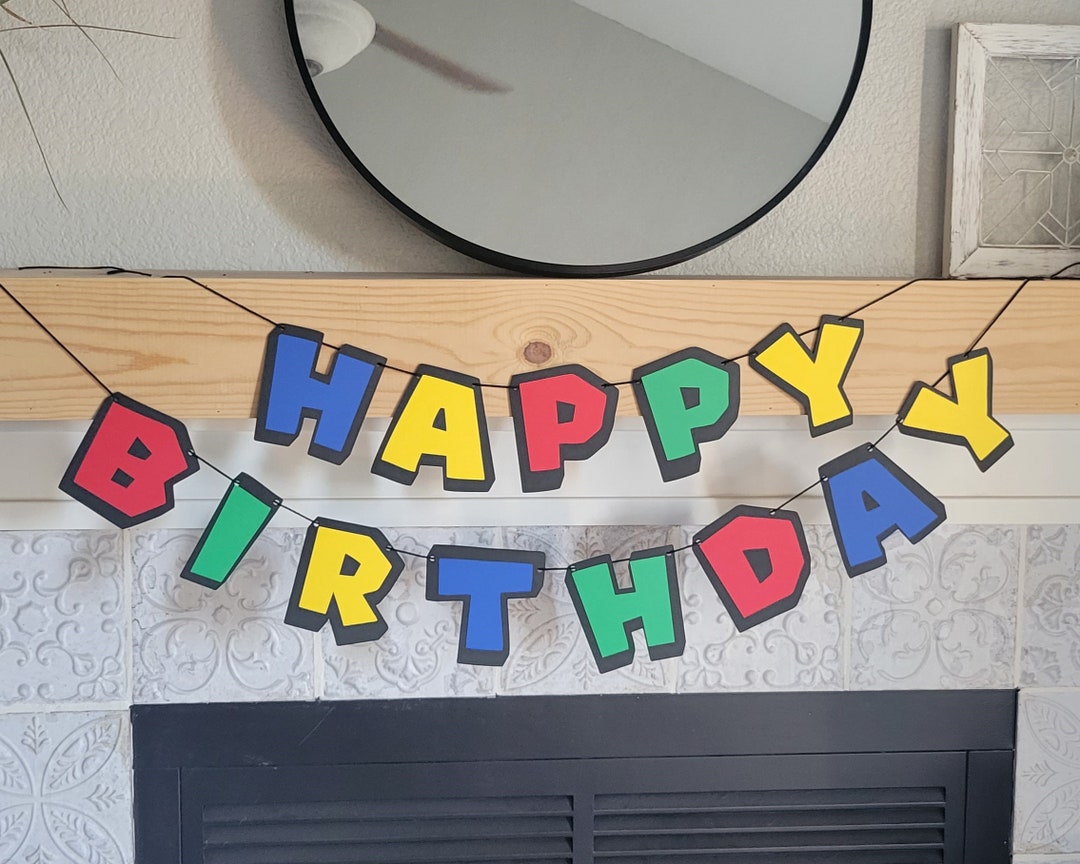 Primary Color Birthday Banner - Etsy