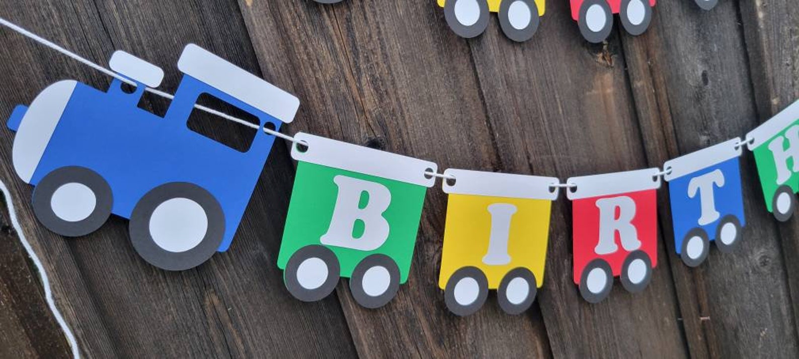 Train Birthday Banner Train Garland Train Birthday Party - Etsy