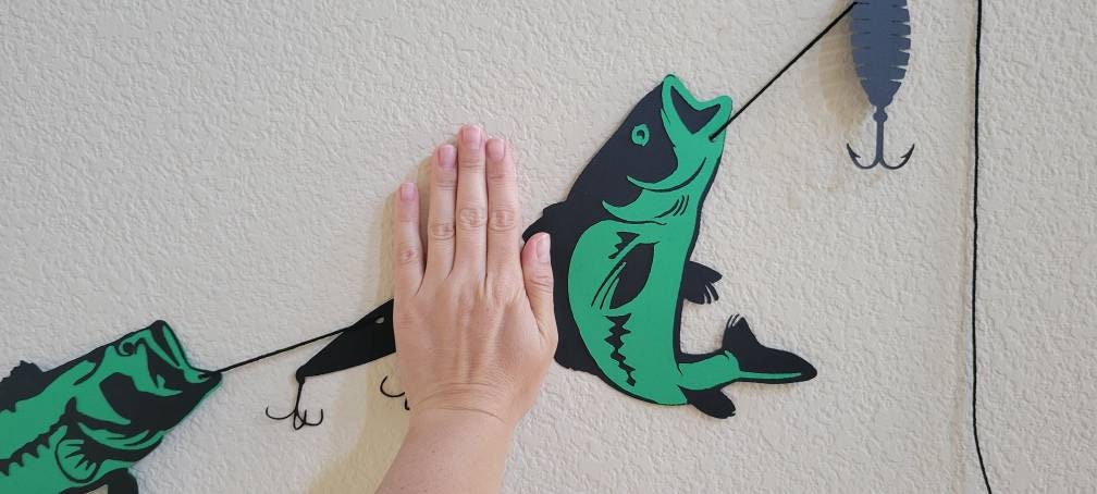 Bass Fishing Banner, Fishing Party, Bass Birthday Banner, Bass Fishing ...