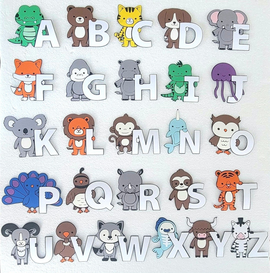 Animal Alphabet ABC Classroom Kids Bedroom Playroom Decoration - Etsy