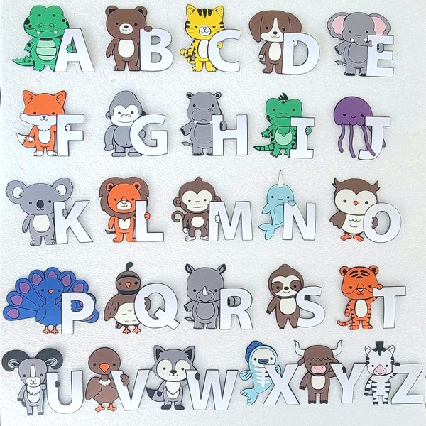 Animal Alphabet - Etsy