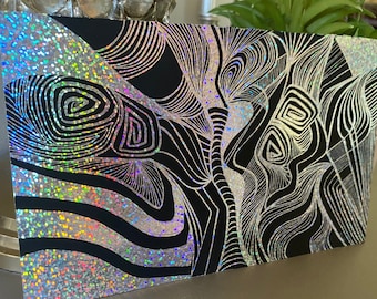 Unique Line Art Abstract Original Artwork Wall Decor - Etsy