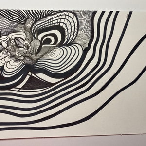 Unique Line Art Trippy Artwork - Etsy