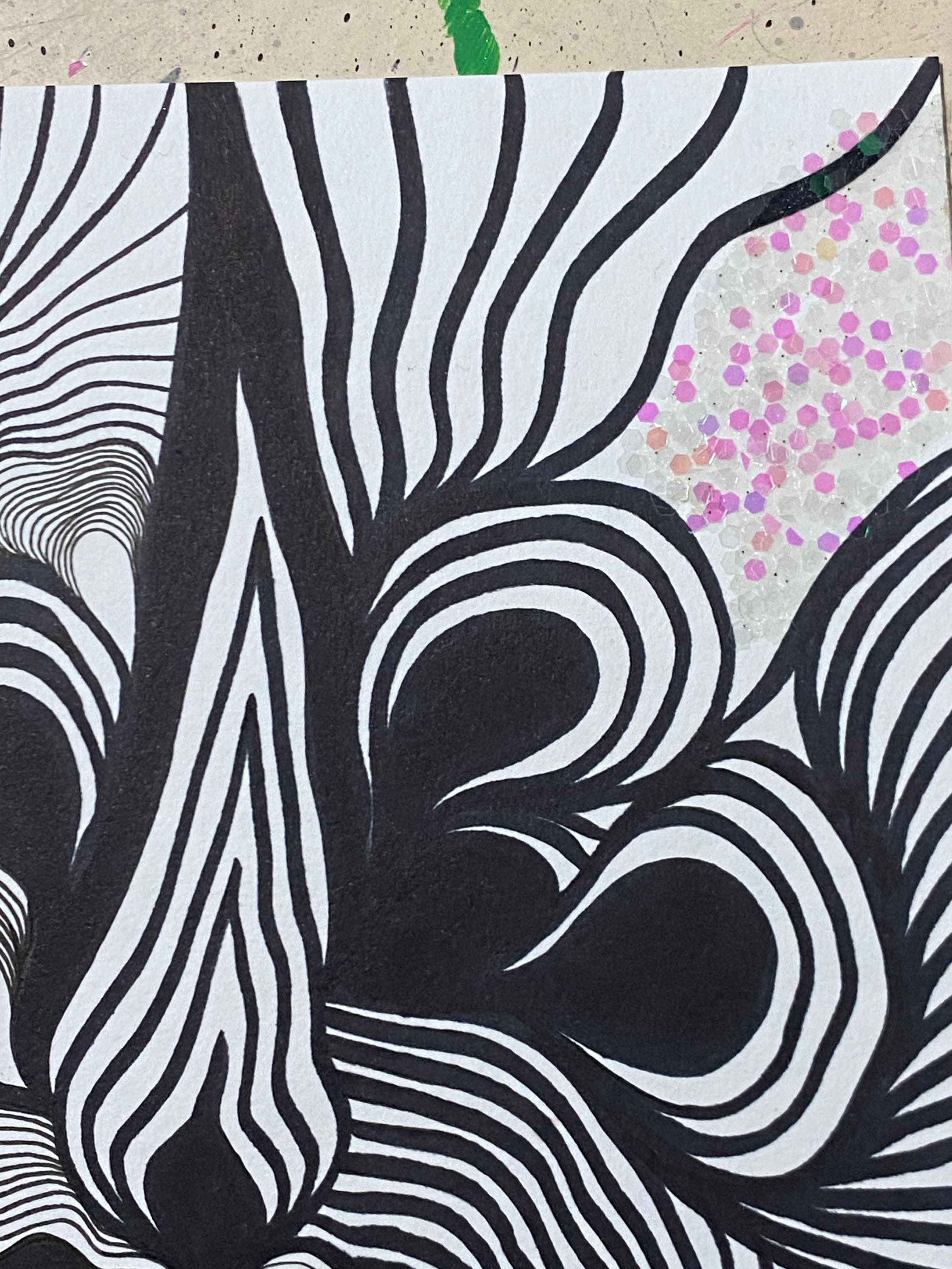 Unique Line Art Abstract Trippy Artwork Home Decor - Etsy