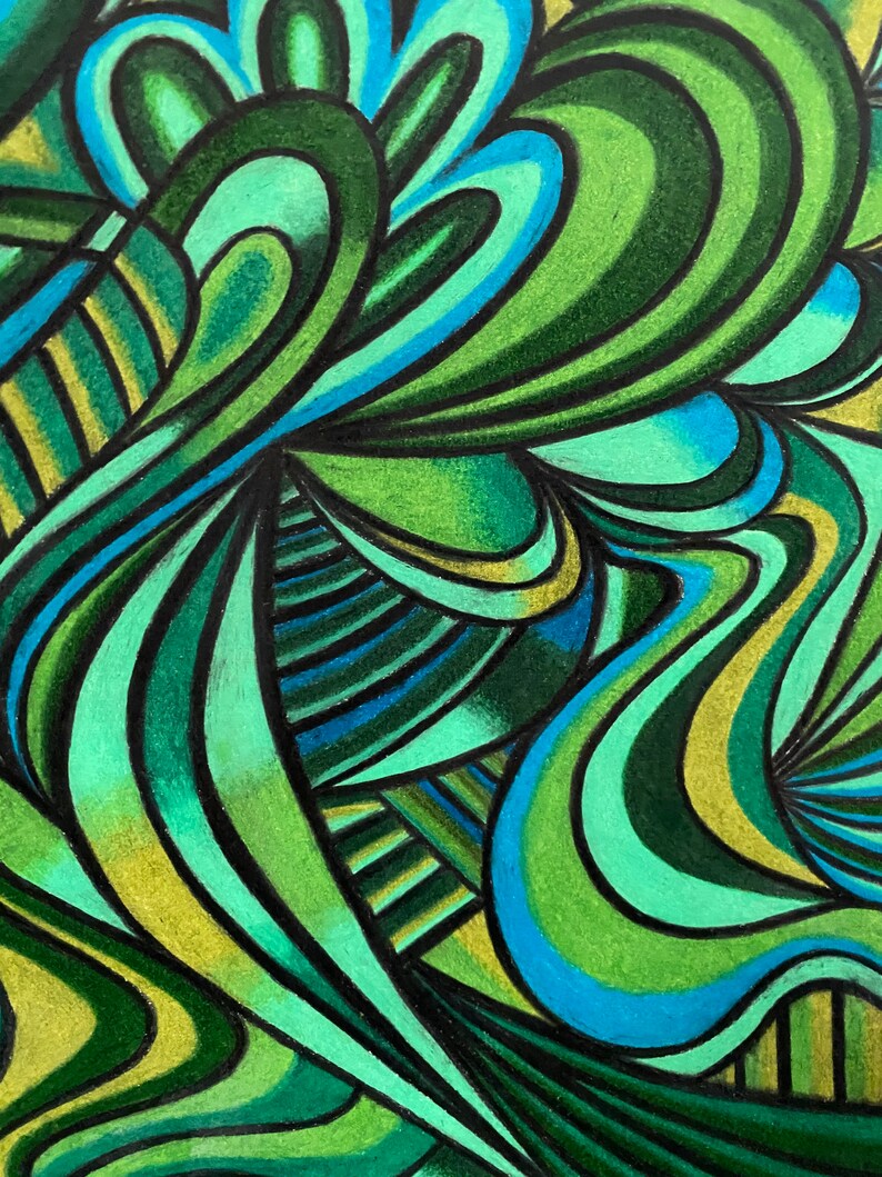 Unique Line Art Design Abstract Original Artwork - Etsy