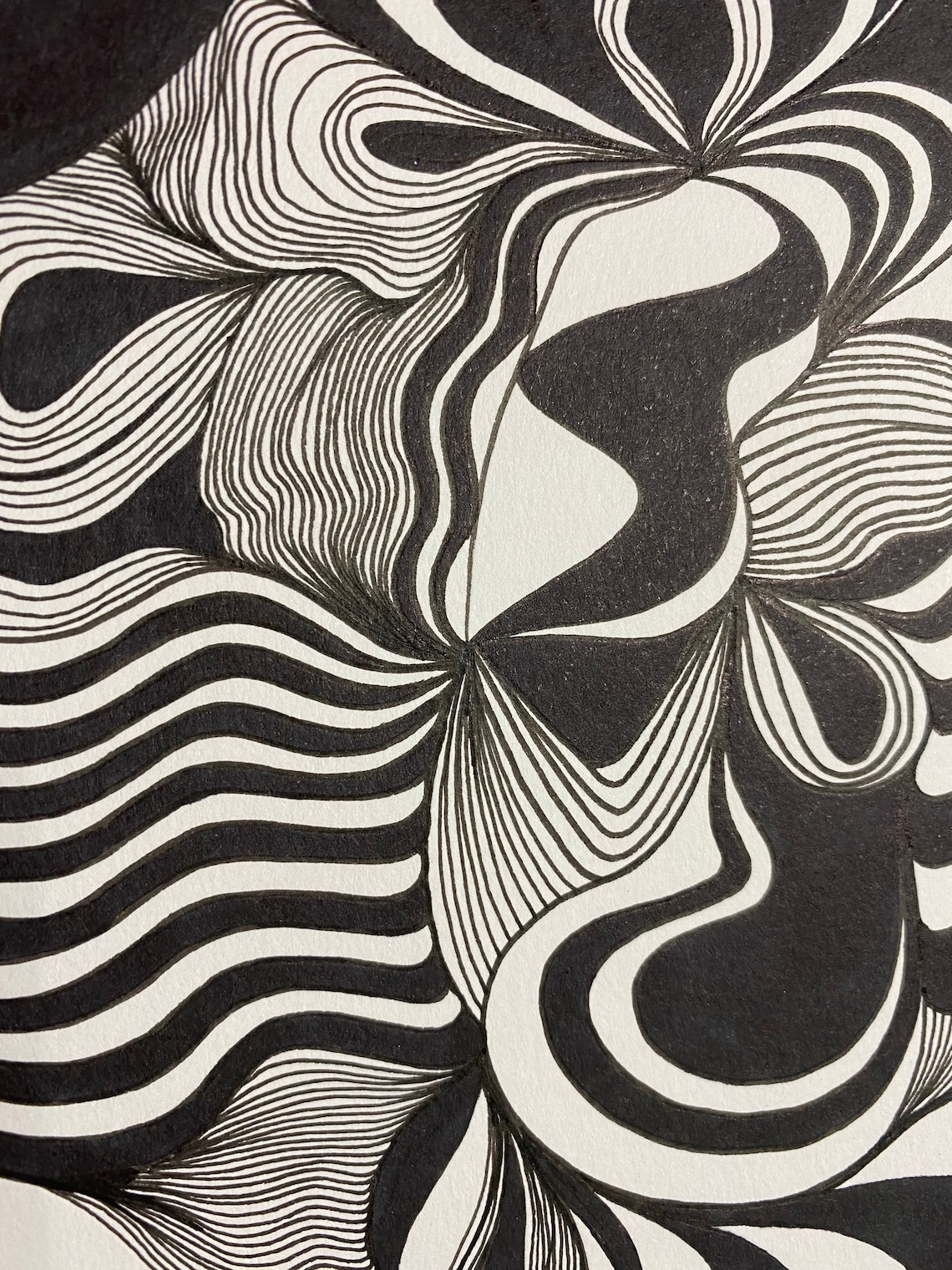 Unique Line Art Abstract Design Wall Art Original Artwork - Etsy