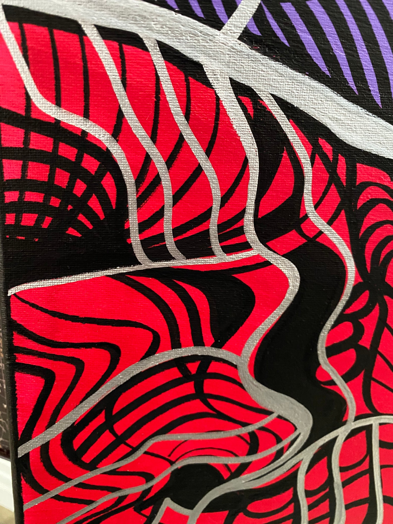 Unique Line Art Abstract Canvas Original Artwork - Etsy