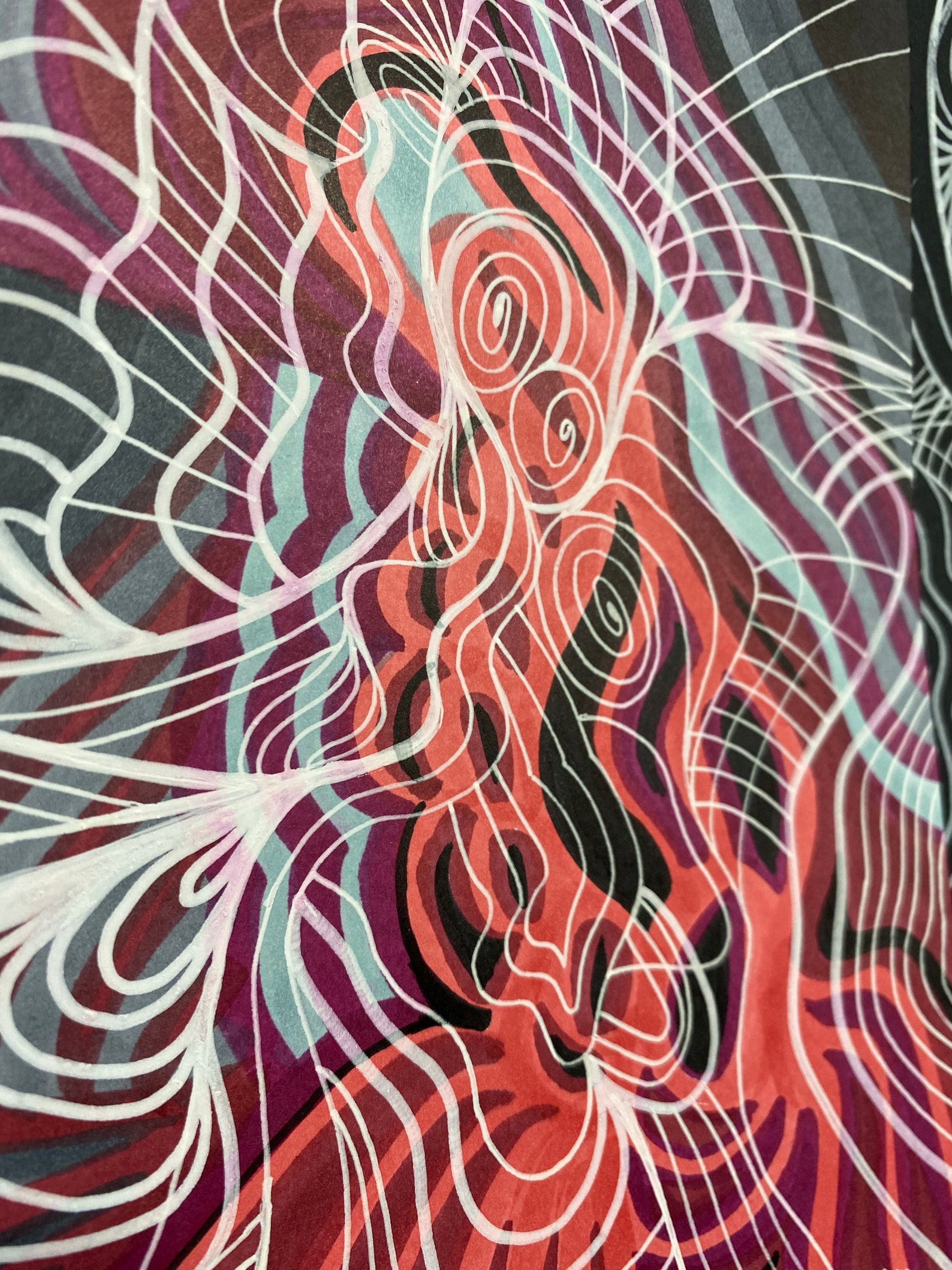 Line Art Unique Abstract Original Artwork - Etsy