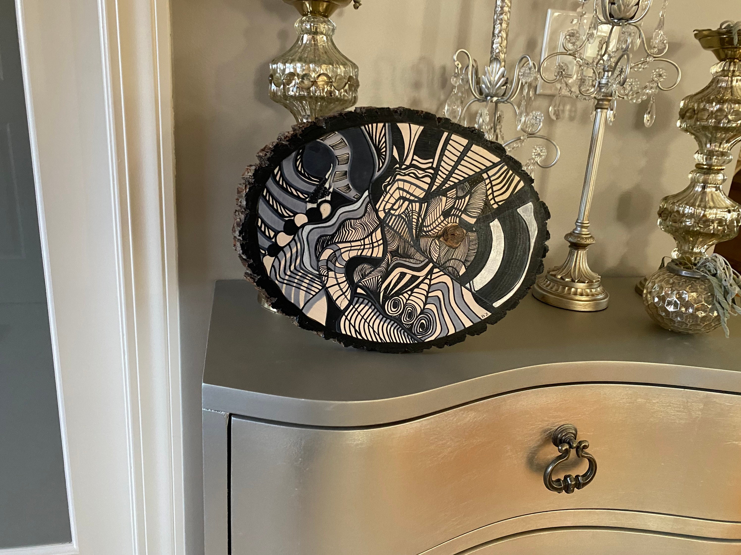 Line Art Wood Plaque - Etsy